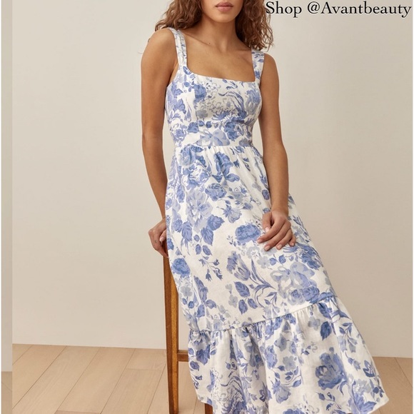 Reformation | Dresses | Nwt Reformation Bucatini Linen Dress Lucerne ...